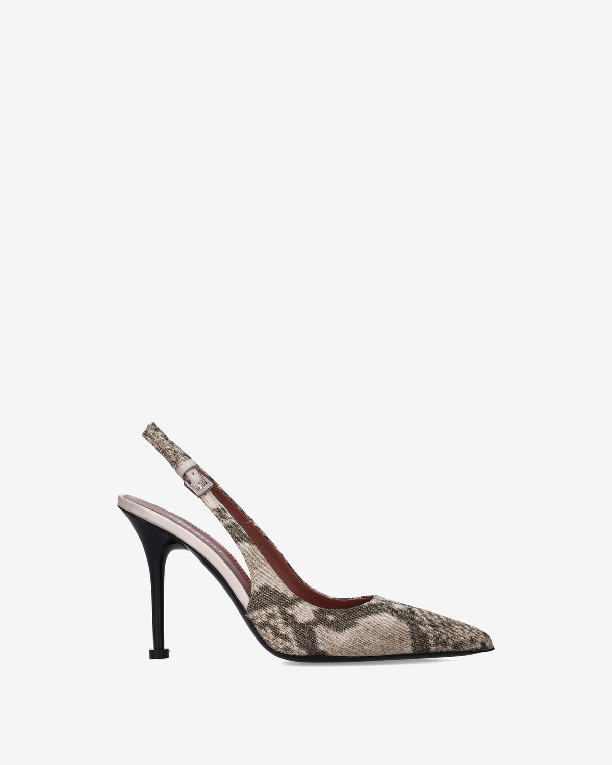 Python print leather slingback pumps